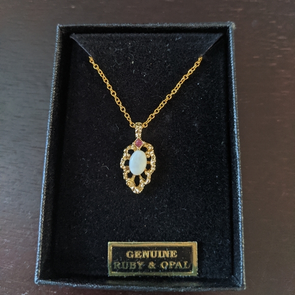 Van Doran | Jewelry | Nib Vintage Van Doran Ruby And Opal Necklace ...